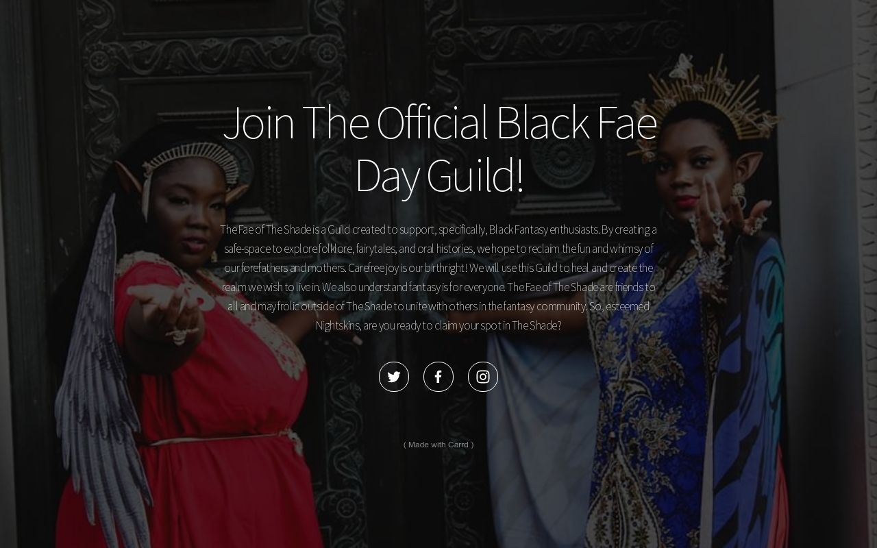 Black Fae Day presents The Fae of The Shade